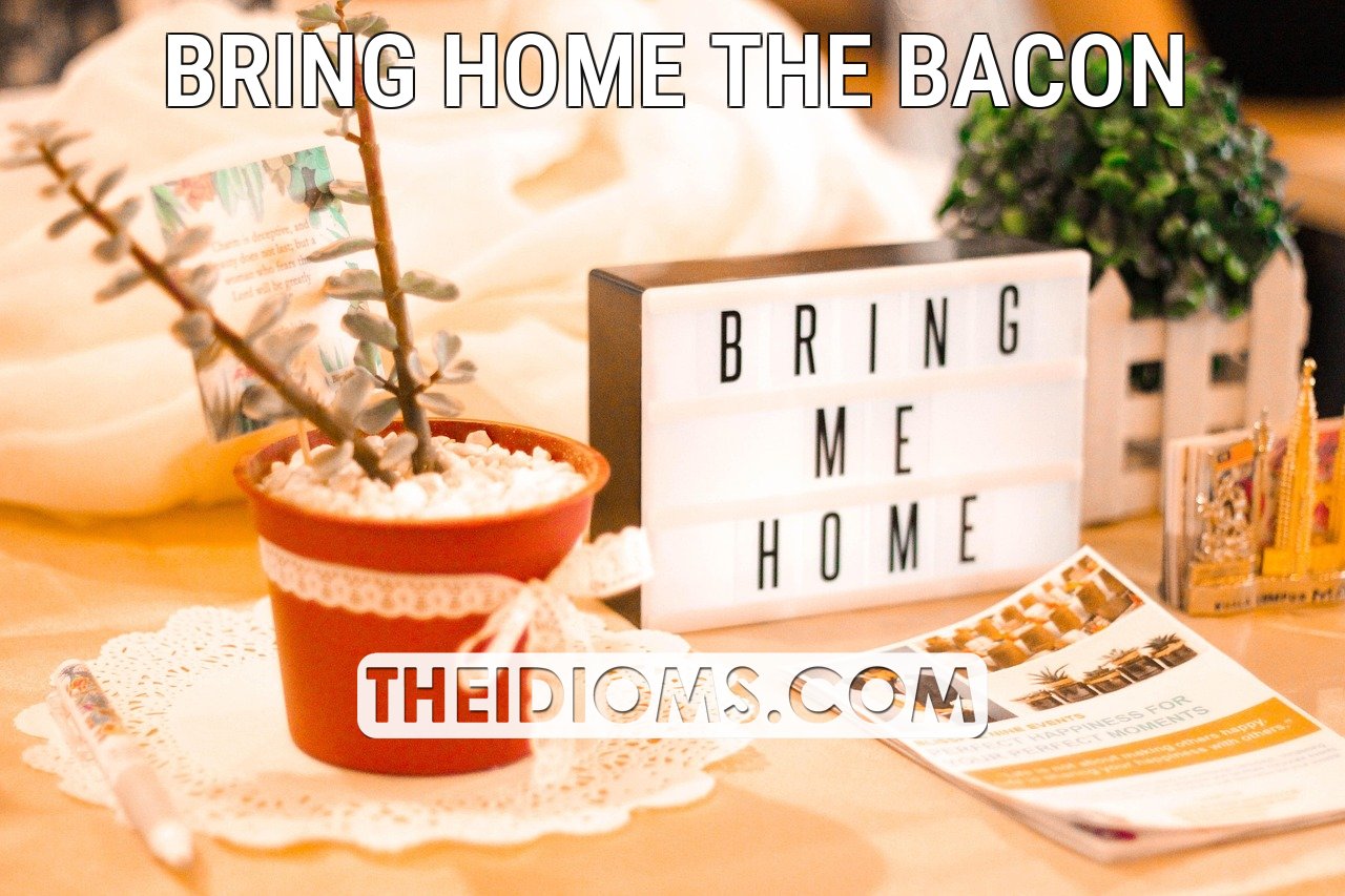 bring home the bacon meaning, origin, example, sentence, history