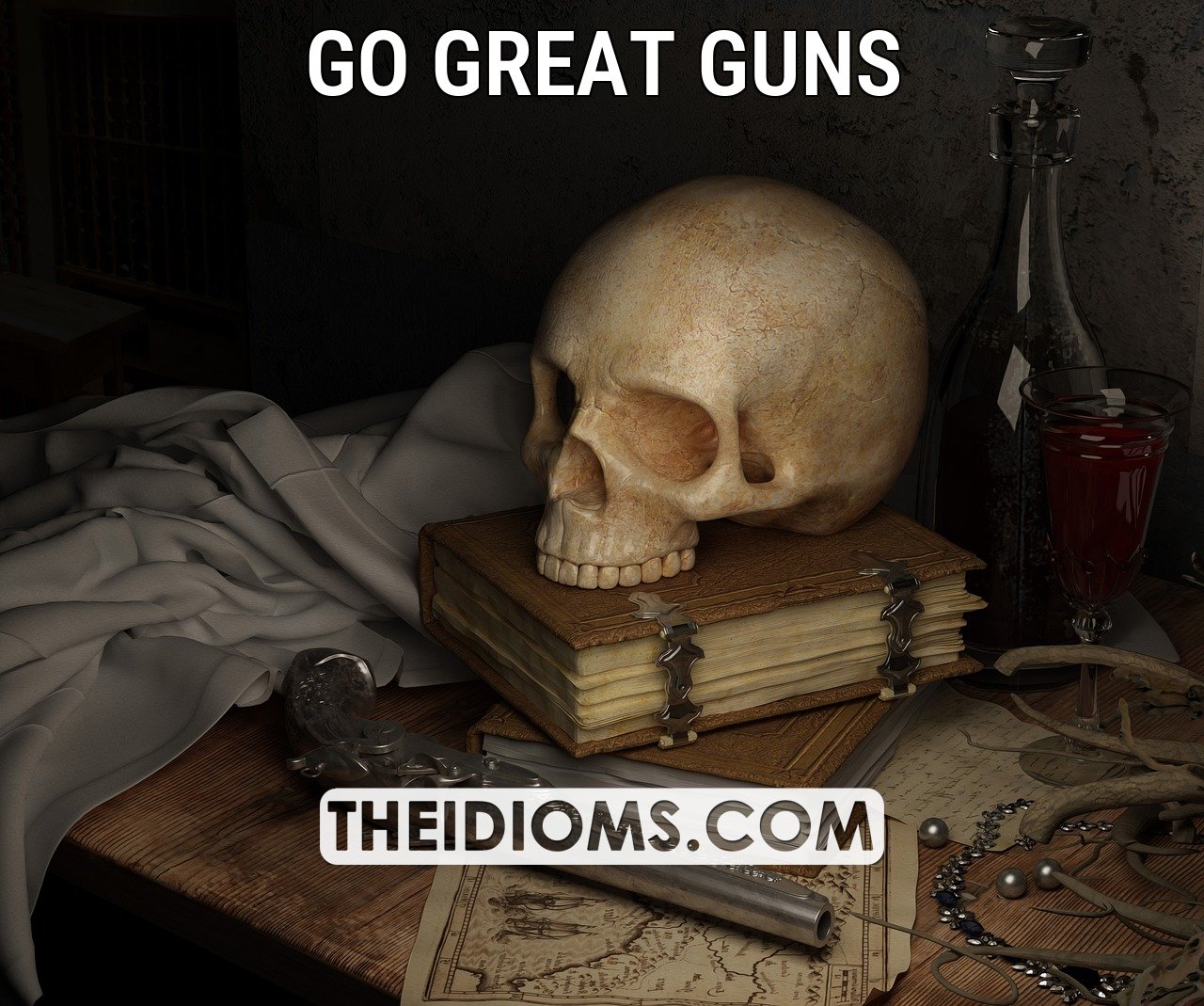 go great guns meaning, origin, example, sentence, history