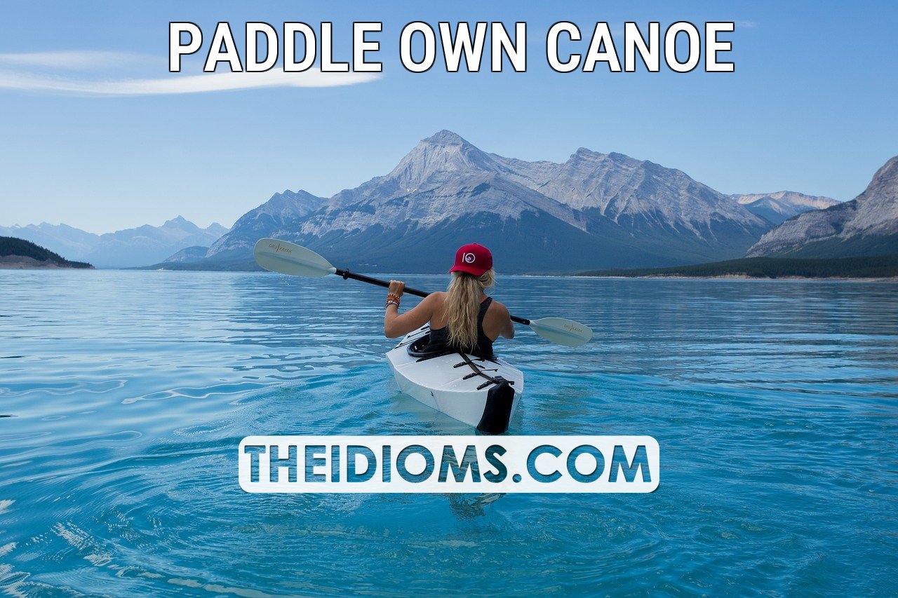 paddle own canoe meaning, origin, example, sentence, history