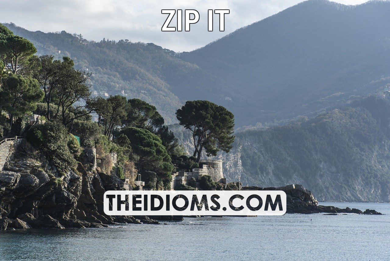 zip it meaning, origin, example, sentence, history